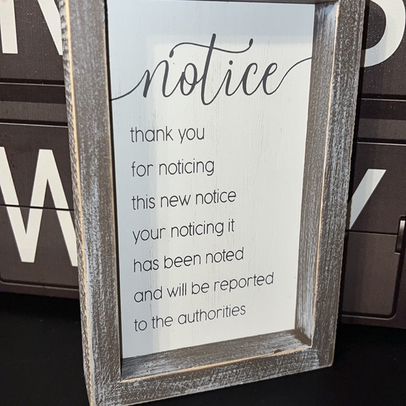 Adams & Co. | Wall Decor | Notice Thank You For Noticing This Notice ...